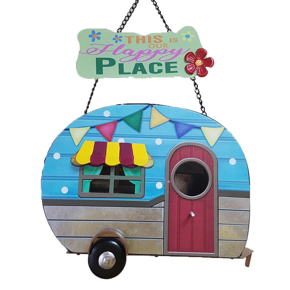 Funky Metal Bird House Caravan - Budget Seeds